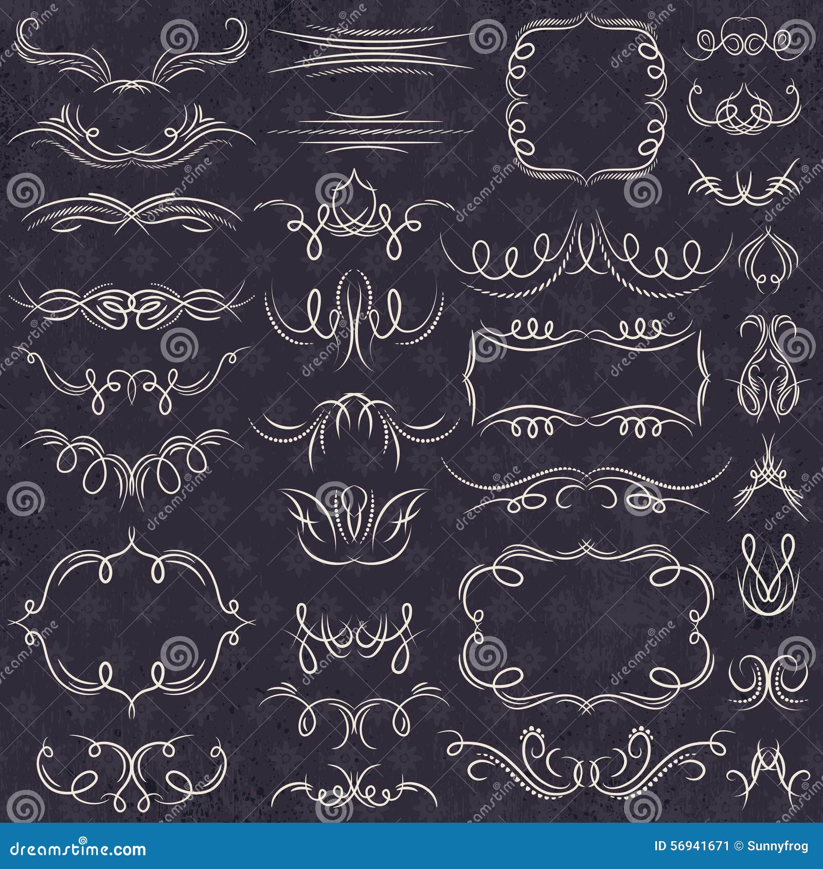 Calligraphy Decorative Borders, Ornamental Rules, Dividers Vector ...