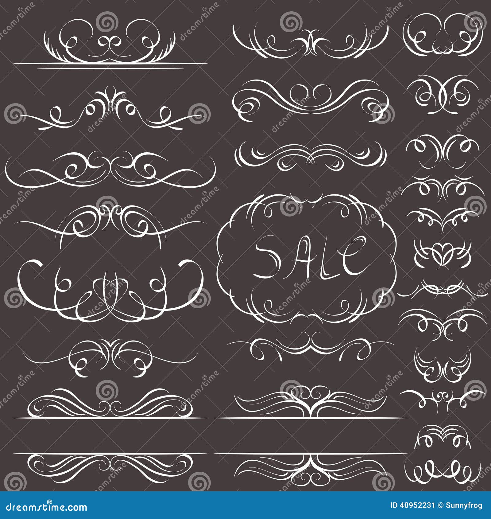 Calligraphy Decorative Borders, Ornamental Rules, Stock Vector ...