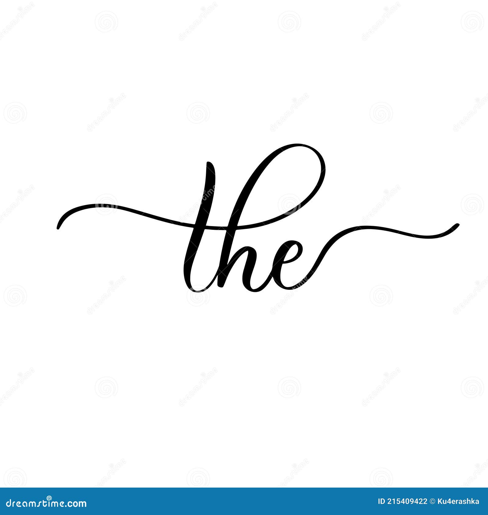 The - Calligraphy Design Elements, Linear Drawing, Vintage Hipster ...