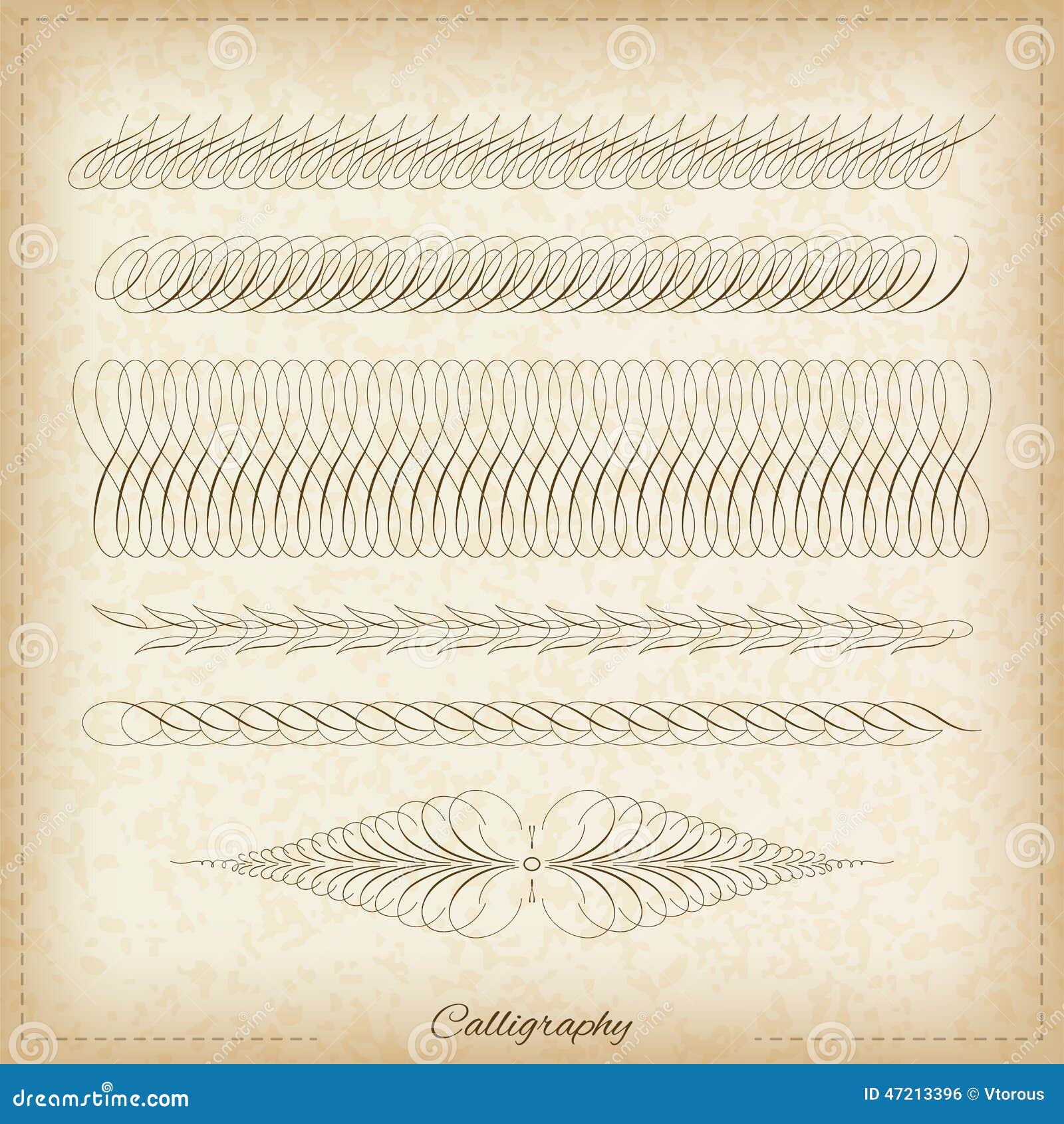 Calligraphy elements stock vector. Illustration of classical - 47213396