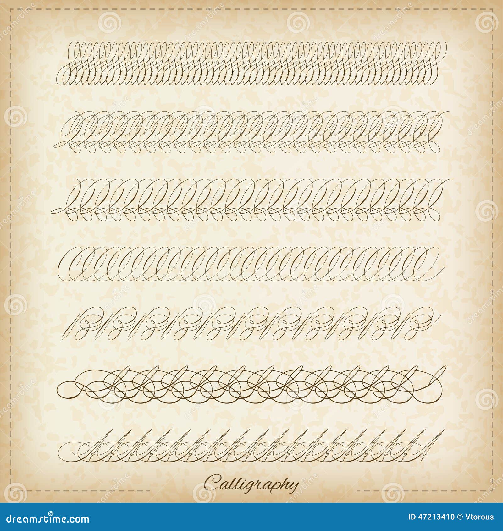 Calligraphy elements stock vector. Illustration of ornate - 47213410