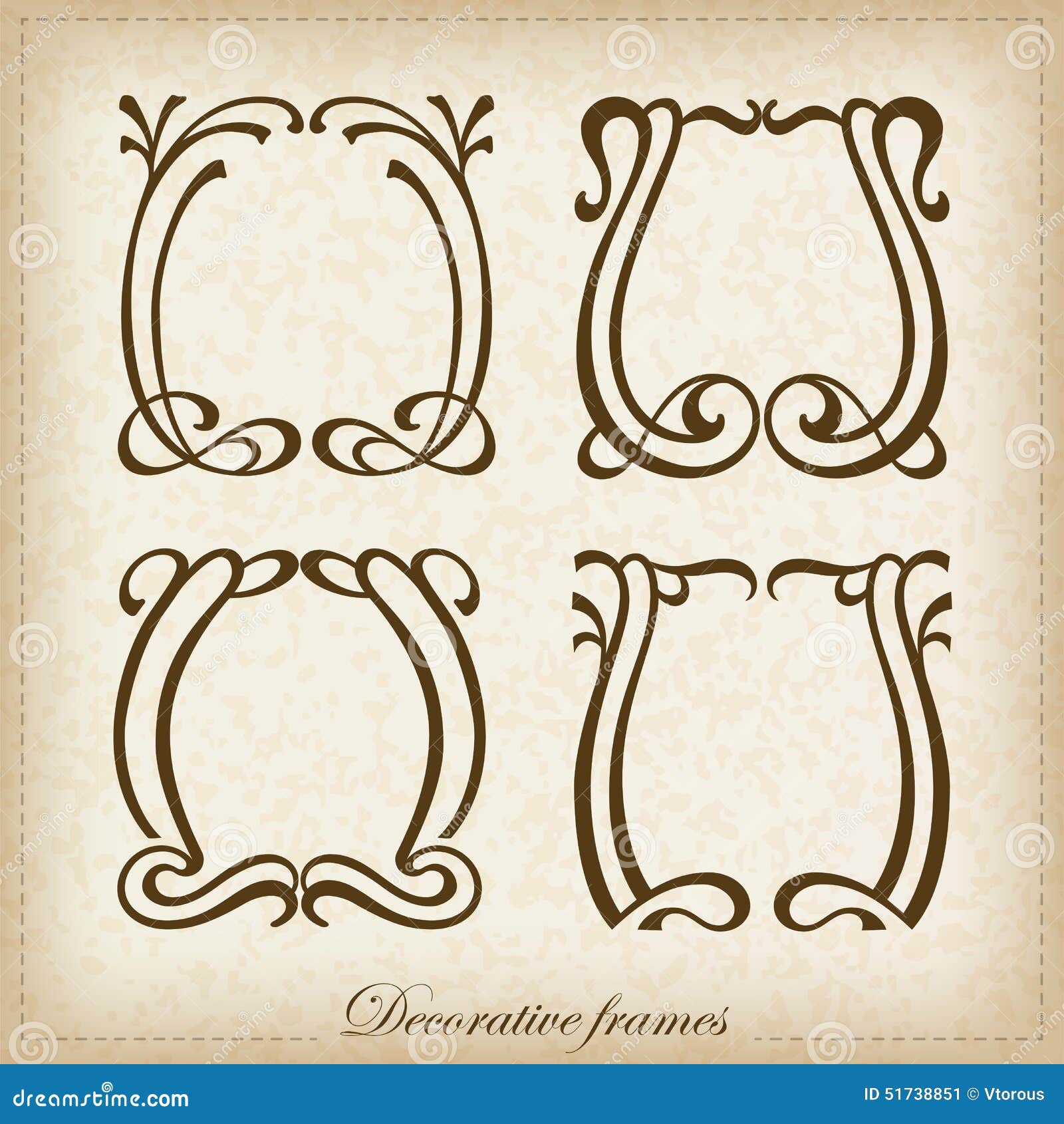 Calligraphy frame. stock vector. Illustration of design - 51738851