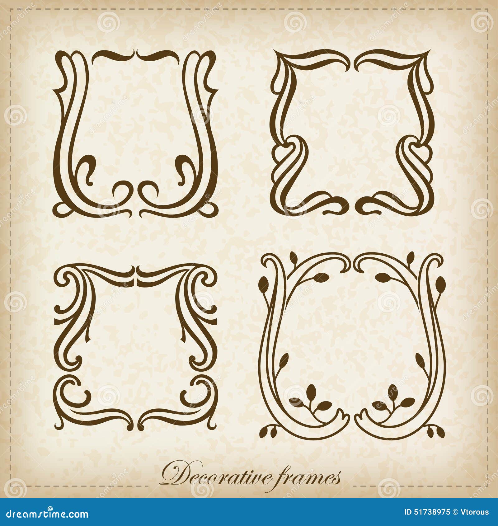 Calligraphy frame. stock vector. Illustration of emblem - 51738975