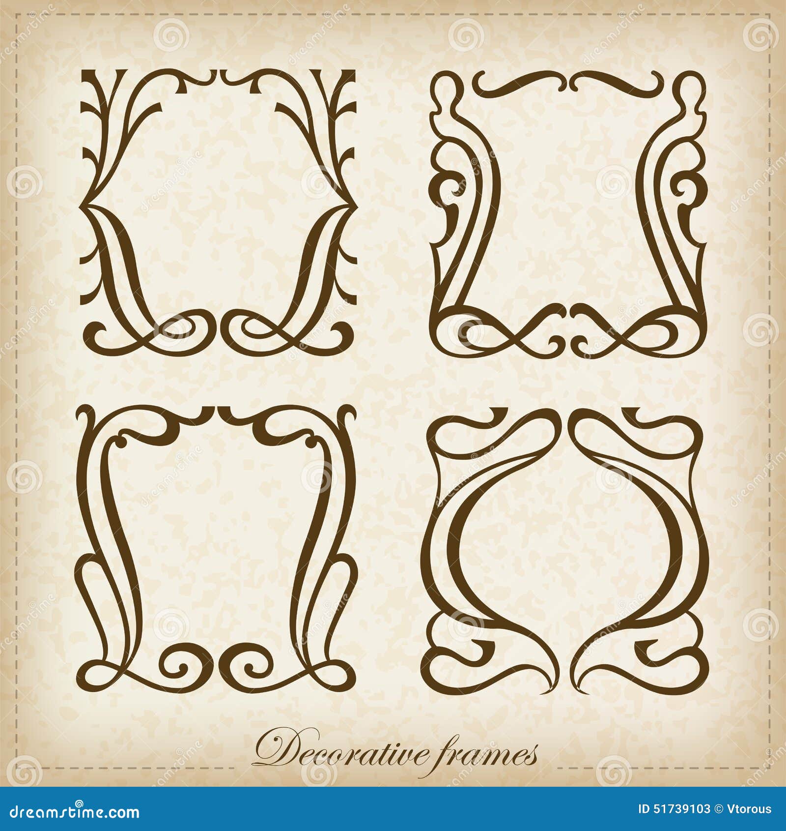 Calligraphy frame. stock vector. Illustration of card - 51739103