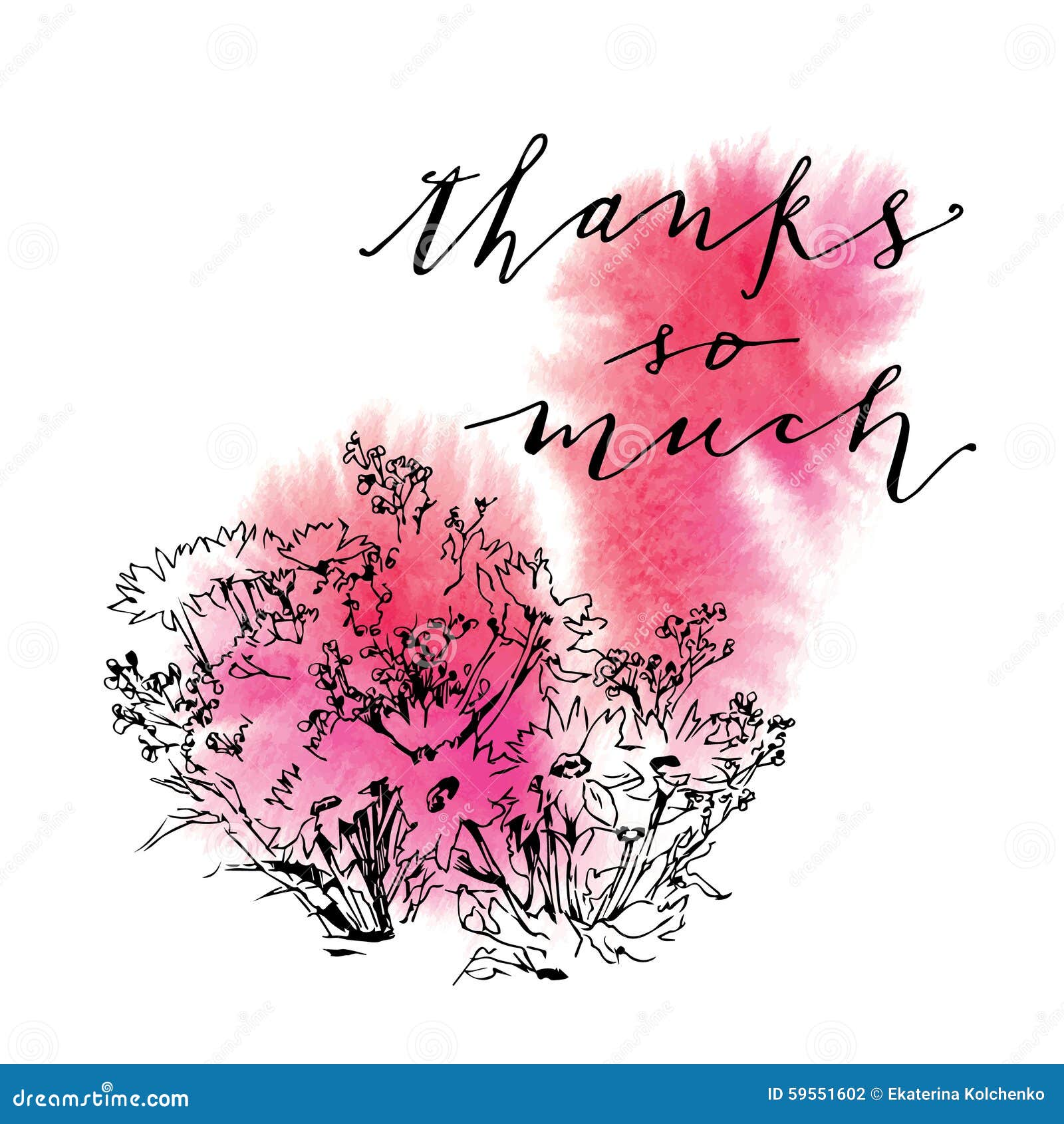 Calligraphy greeting card. stock illustration. Illustration of ...