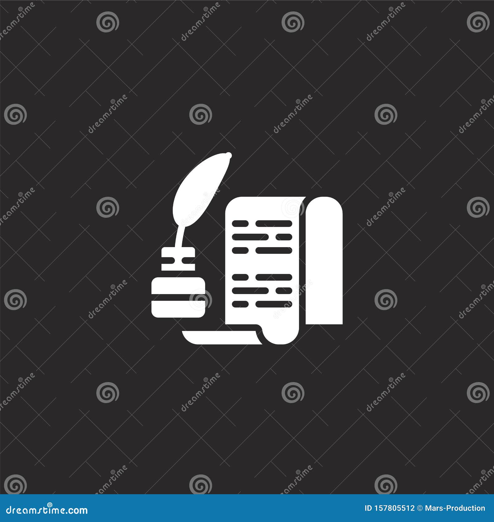 Calligraphy Icon. Filled Calligraphy Icon for Website Design and Mobile ...