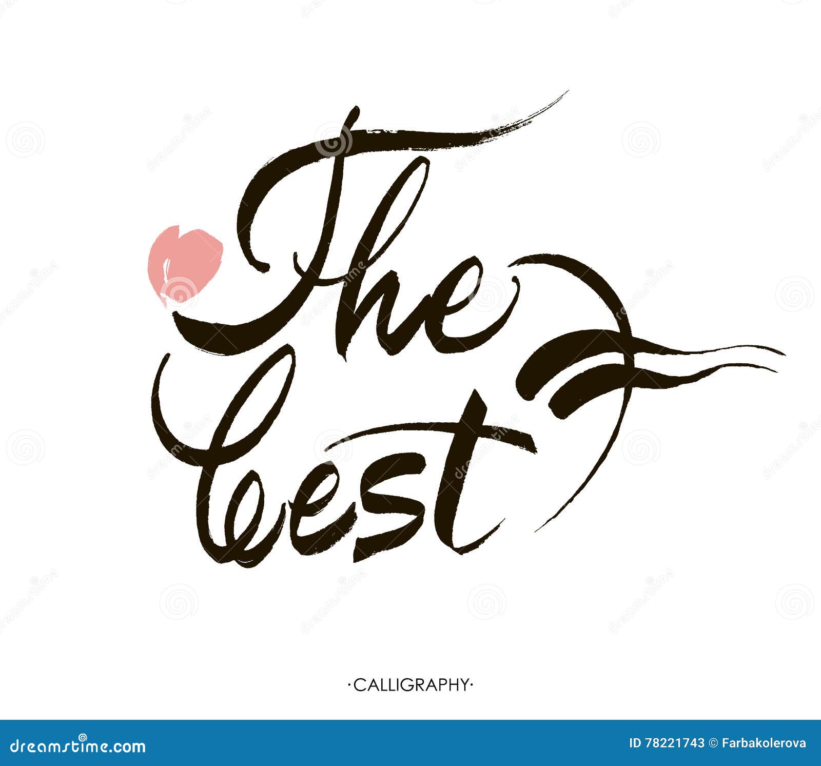 The Best - 3D Text Illustration - Words With Colored Lines Tilde And ...