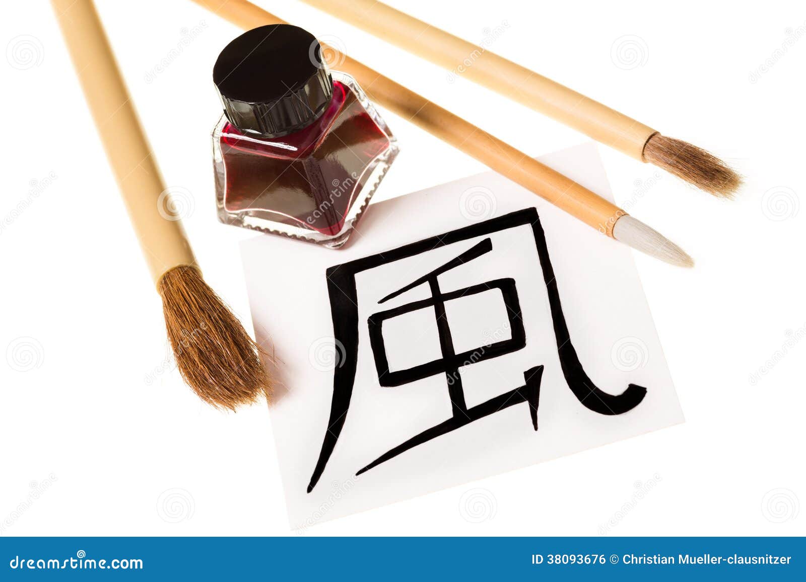 Calligraphy items. stock photo. Image of hair, bristle - 38093676