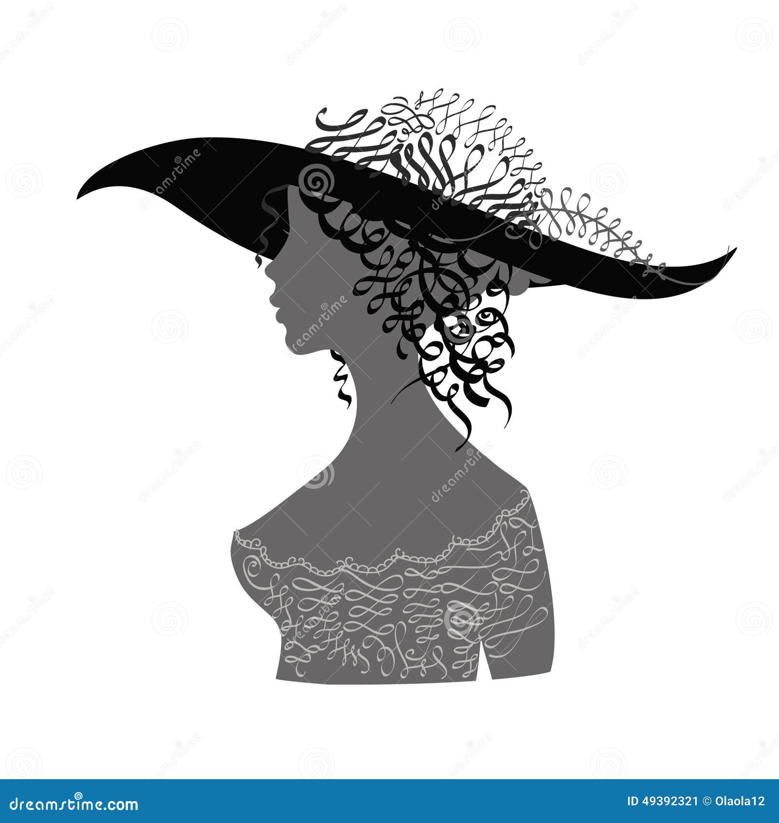 Calligraphy lady stock vector. Illustration of beautiful - 49392321