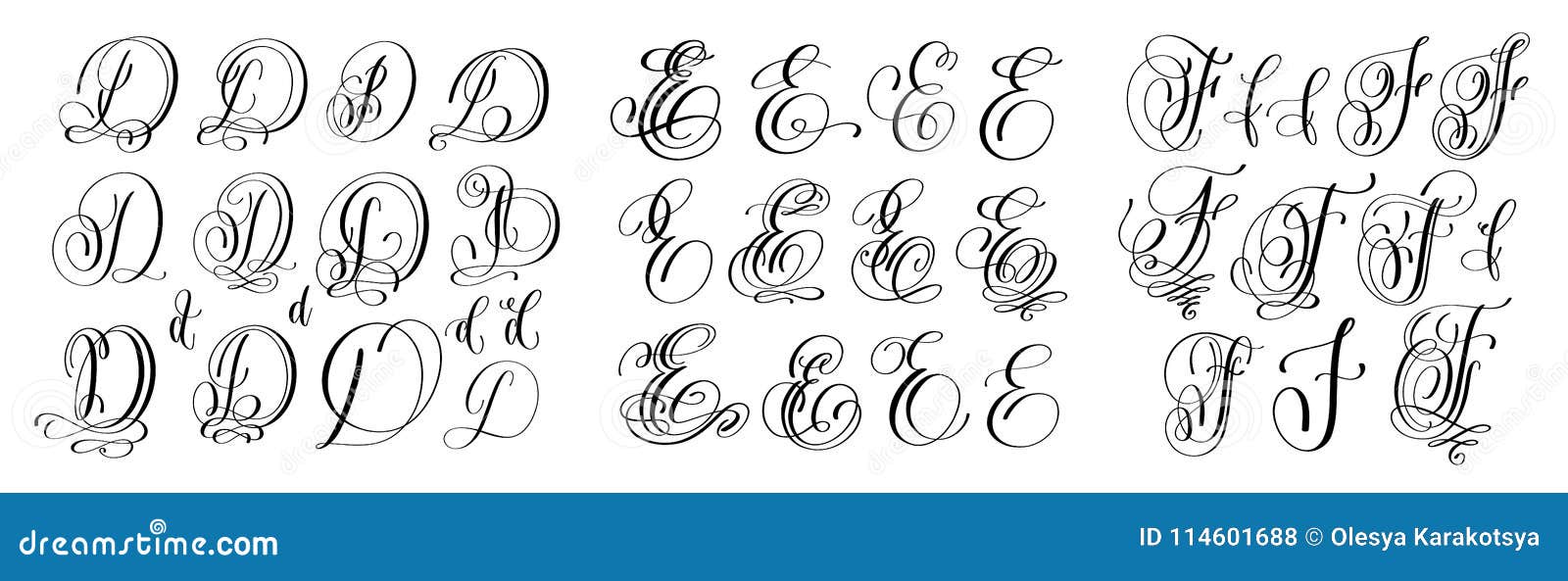 Fancy Calligraphy Letters A Z