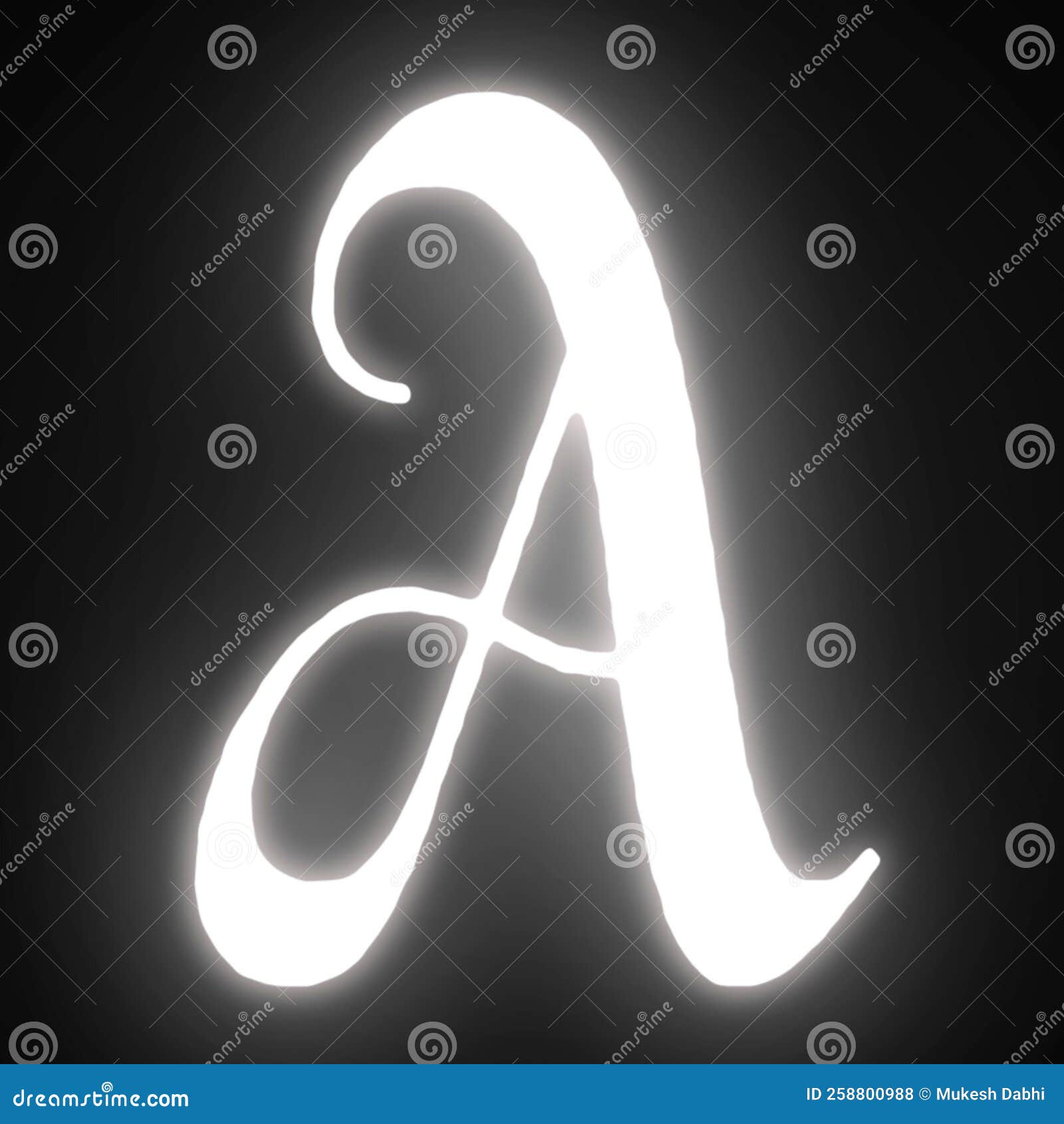 Calligraphy a, Lighting Calligraphy a, Good Handwriting Stock Photo ...