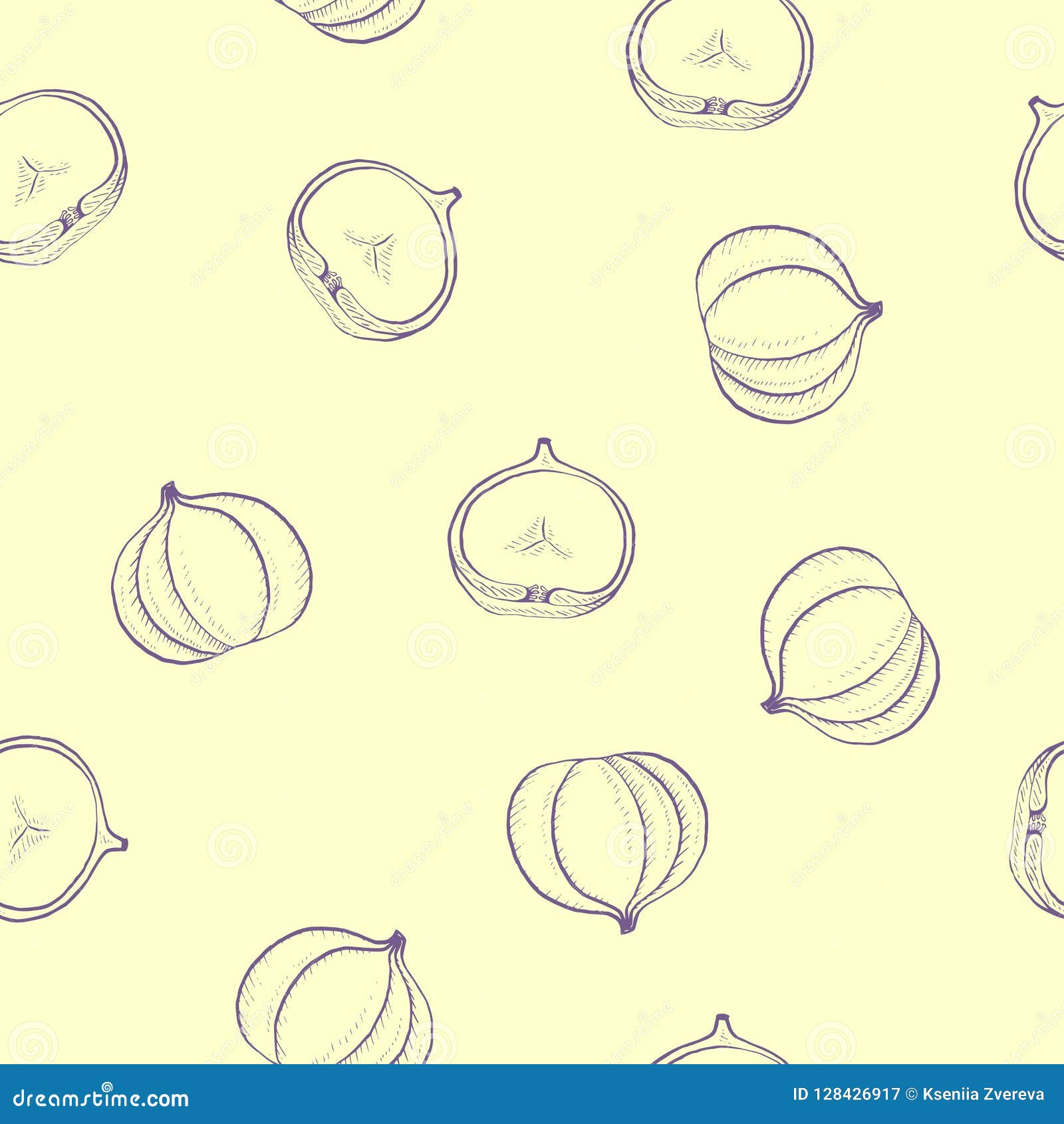 Calligraphy Monochrome Fig Yellow Pattern Stock Vector - Illustration ...