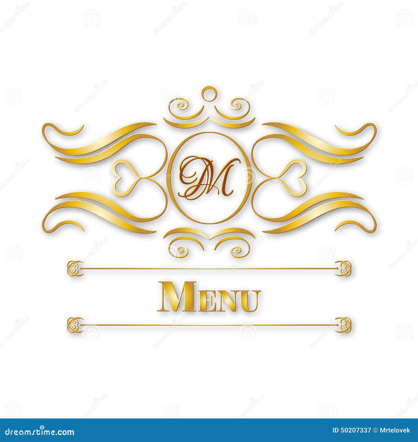 Calligraphy Monogram Floral Design, Vintage Pattern Logo Stock ...