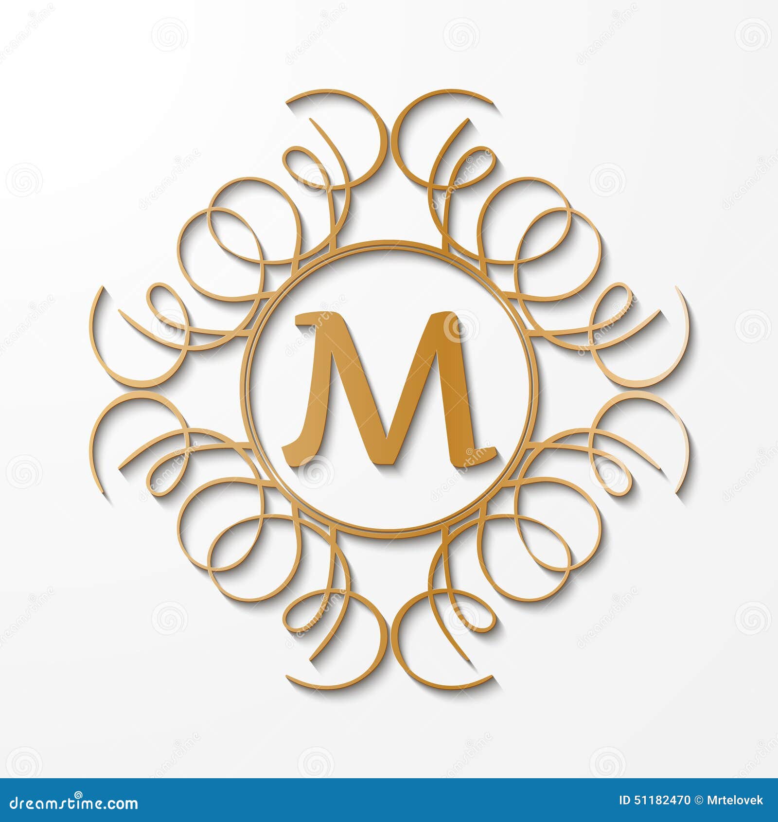 Calligraphy Monogram, Vintage Pattern Logo Stock Illustration ...