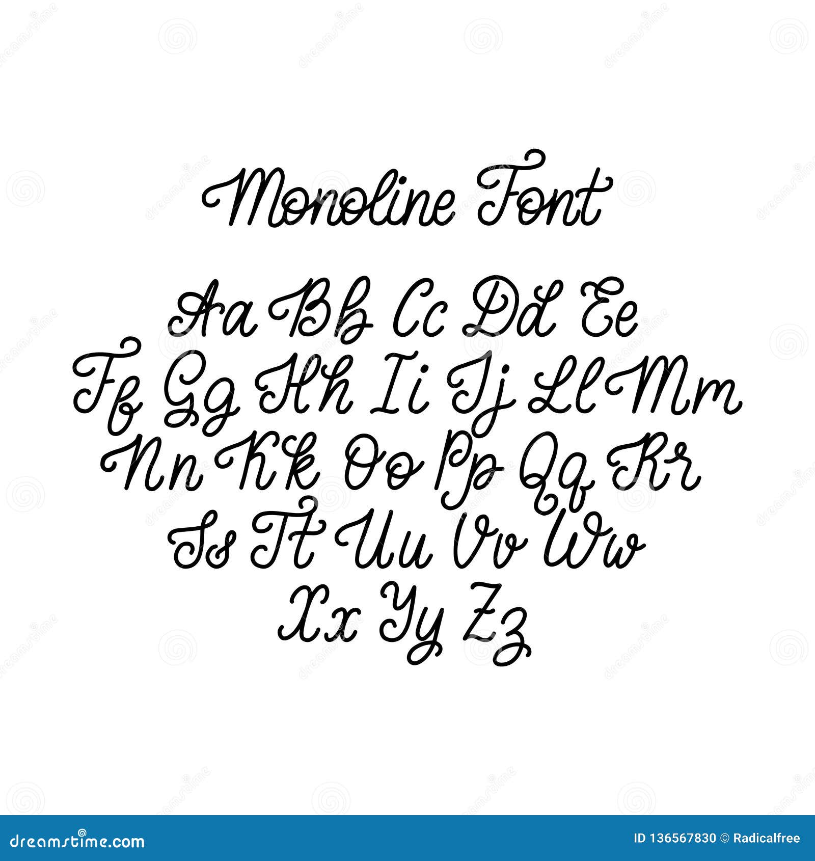 Handwritten English Alphabet. Vector Illustration | CartoonDealer.com ...