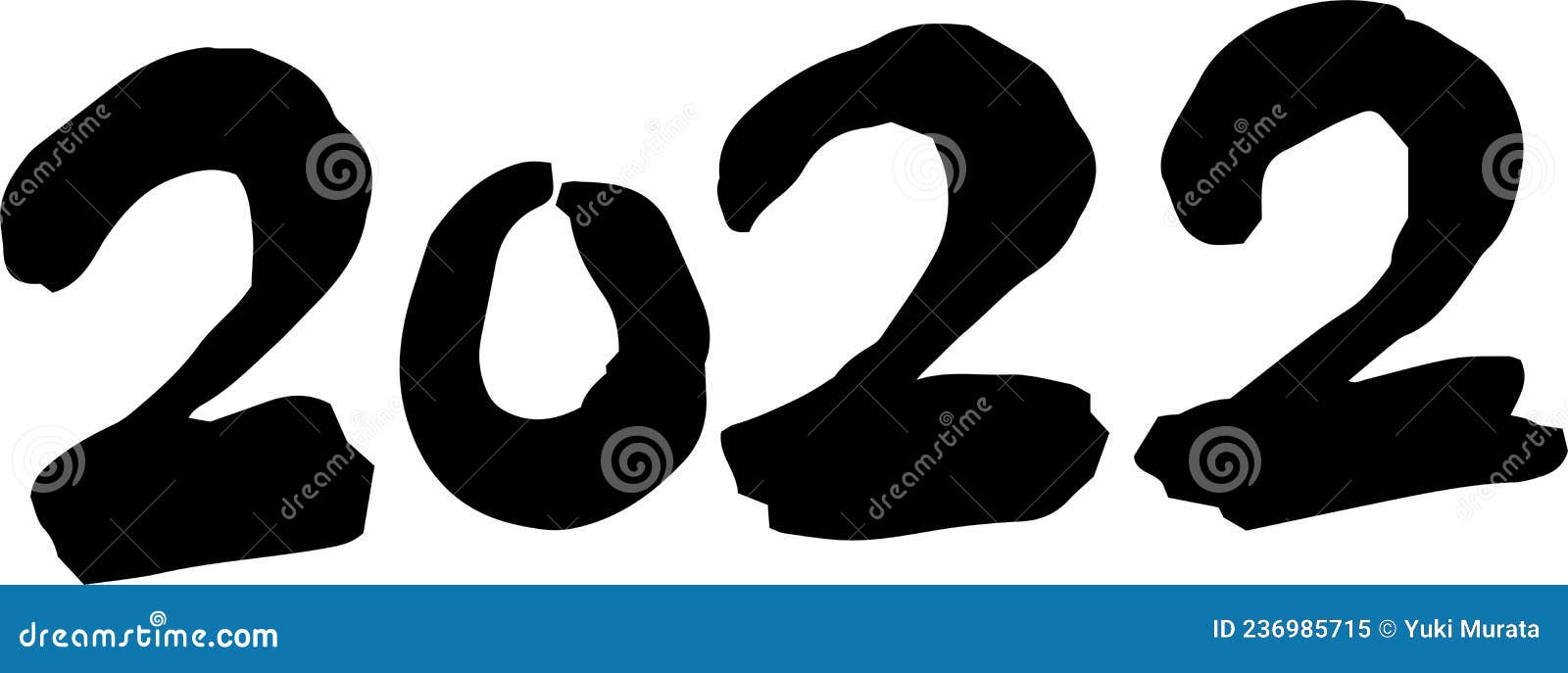 2022 Calligraphy for New Years Cards Stock Vector - Illustration of ...