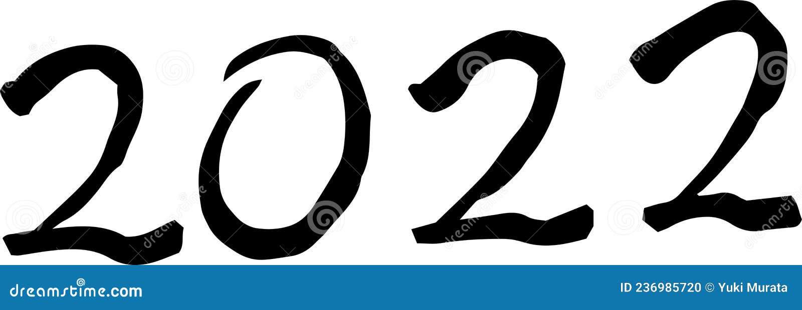 2022 Calligraphy for New Years Cards Stock Vector - Illustration of ...