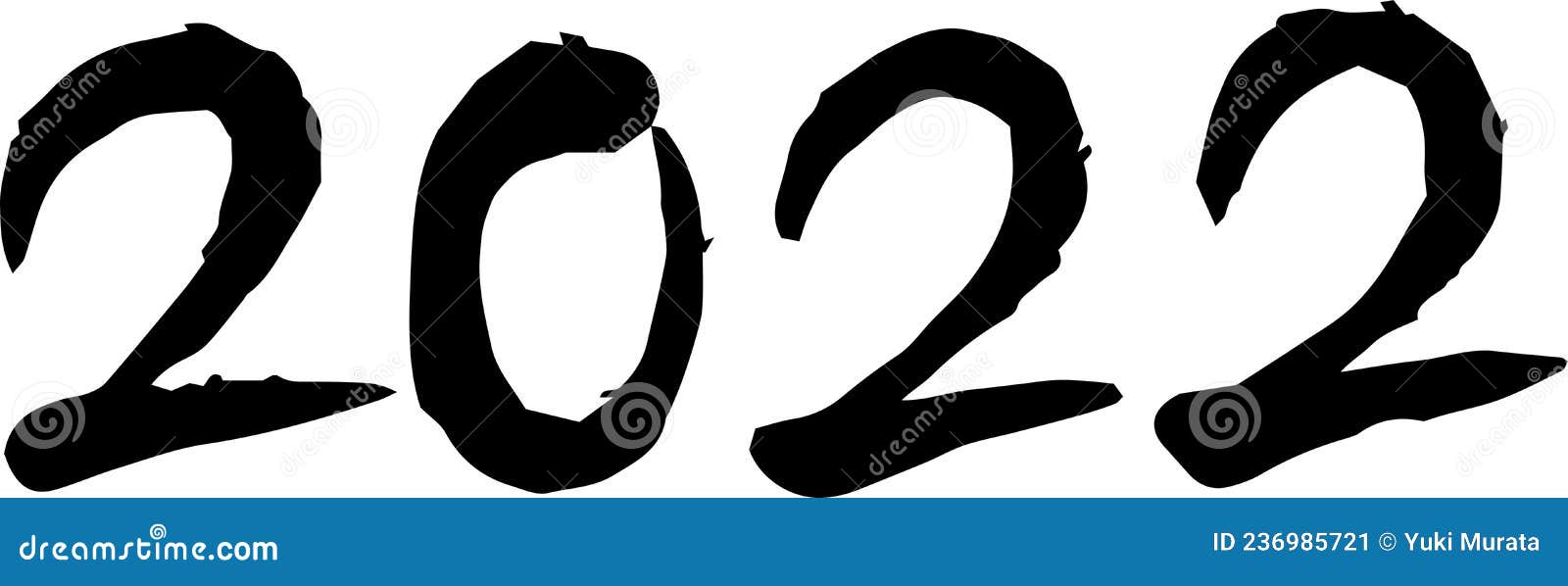 2022 Calligraphy for New Years Cards Stock Vector - Illustration of ...