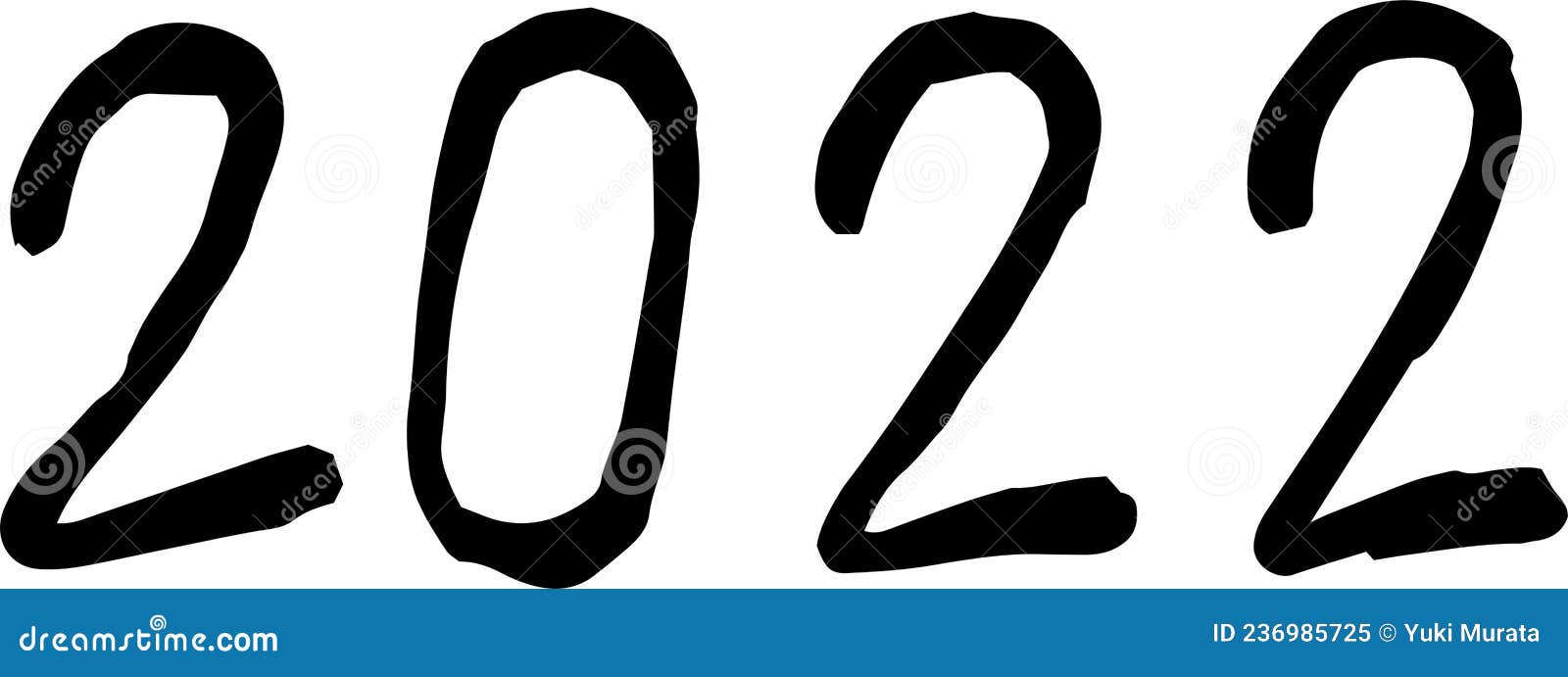 2022 Calligraphy for New Years Cards Stock Vector - Illustration of ...