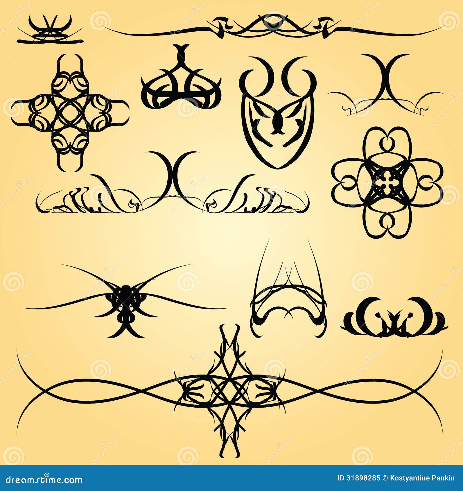 Calligraphy ornament stock vector. Illustration of vintage - 31898285