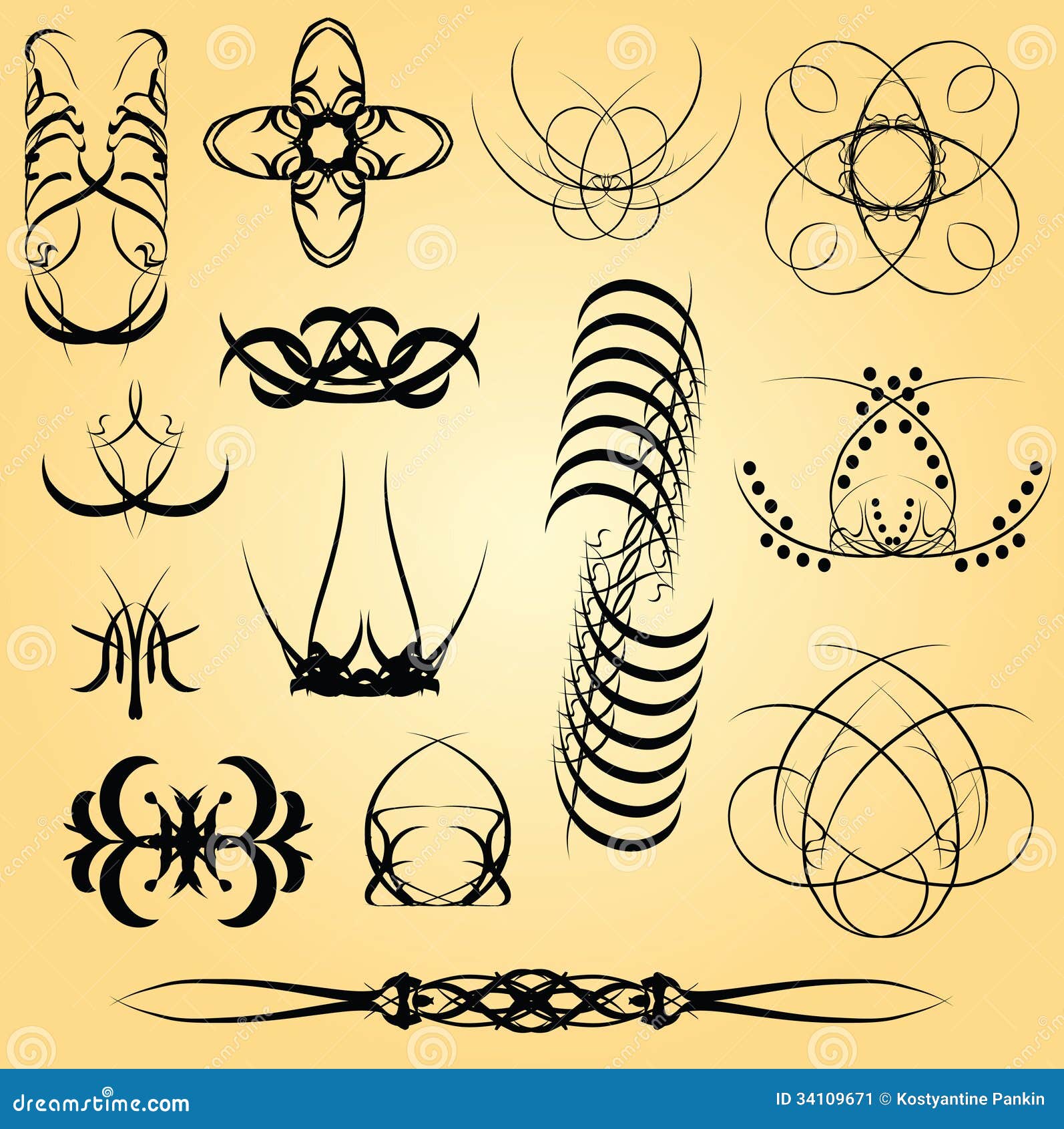 Calligraphy ornament stock vector. Illustration of typographic - 34109671