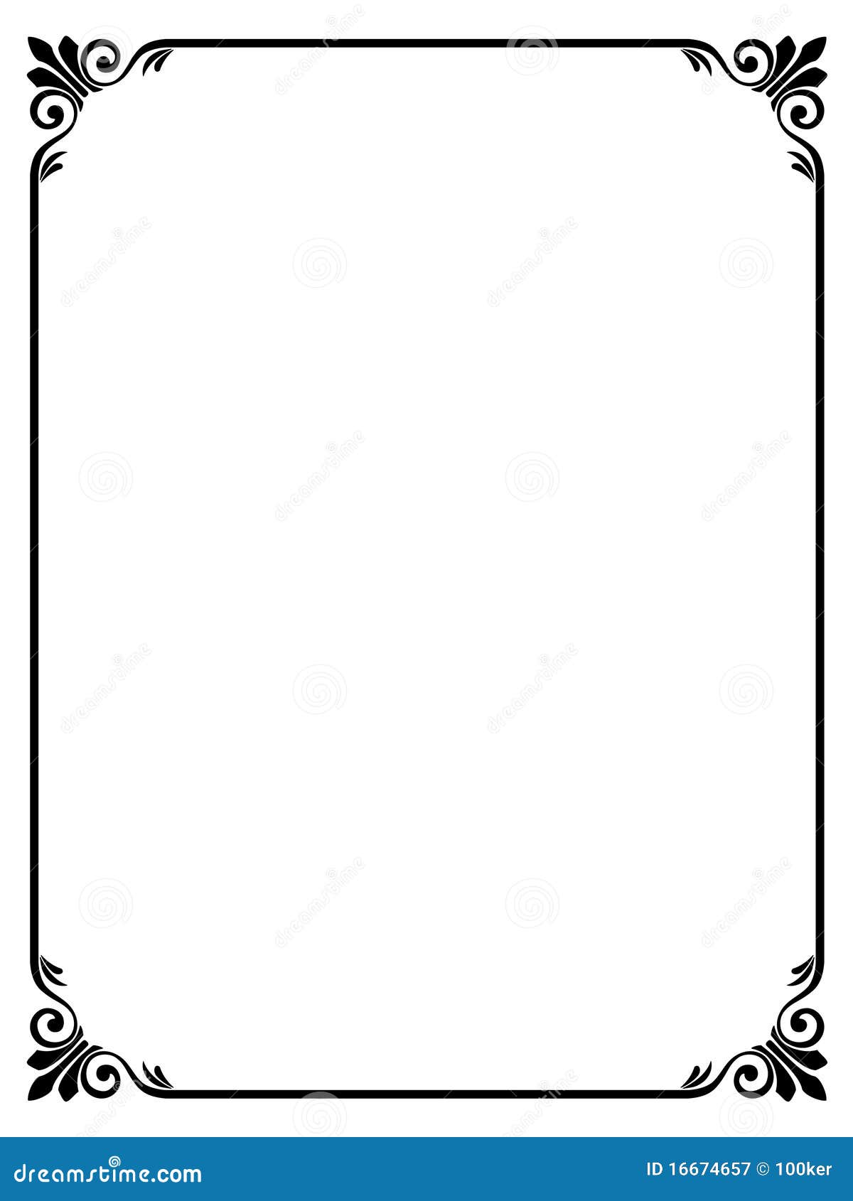 Calligraphy Ornamental Decorative Frame Stock Vector - Illustration of ...