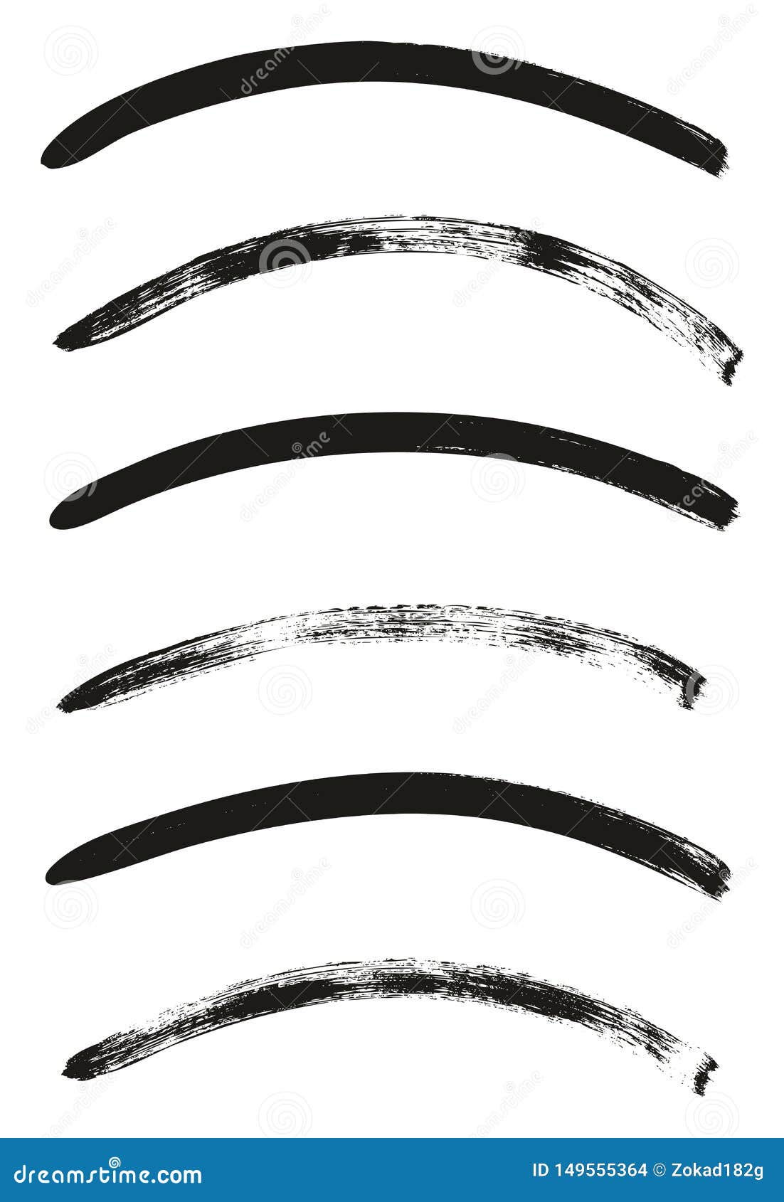 Calligraphy Paint Thin Brush Lines Curved High Detail Abstract Vector ...