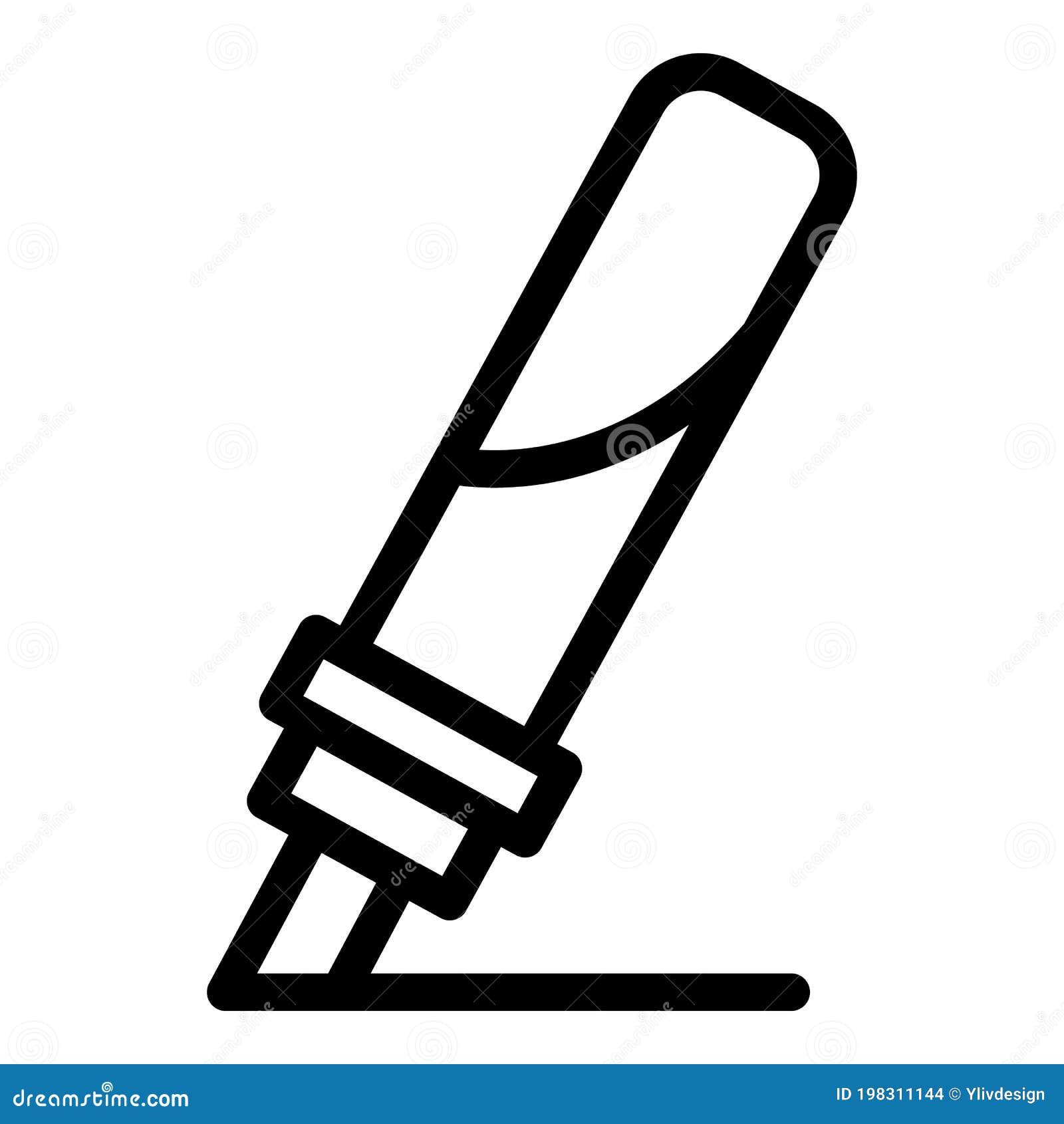 Calligraphy Pen Icon, Outline Style Stock Vector - Illustration of ...