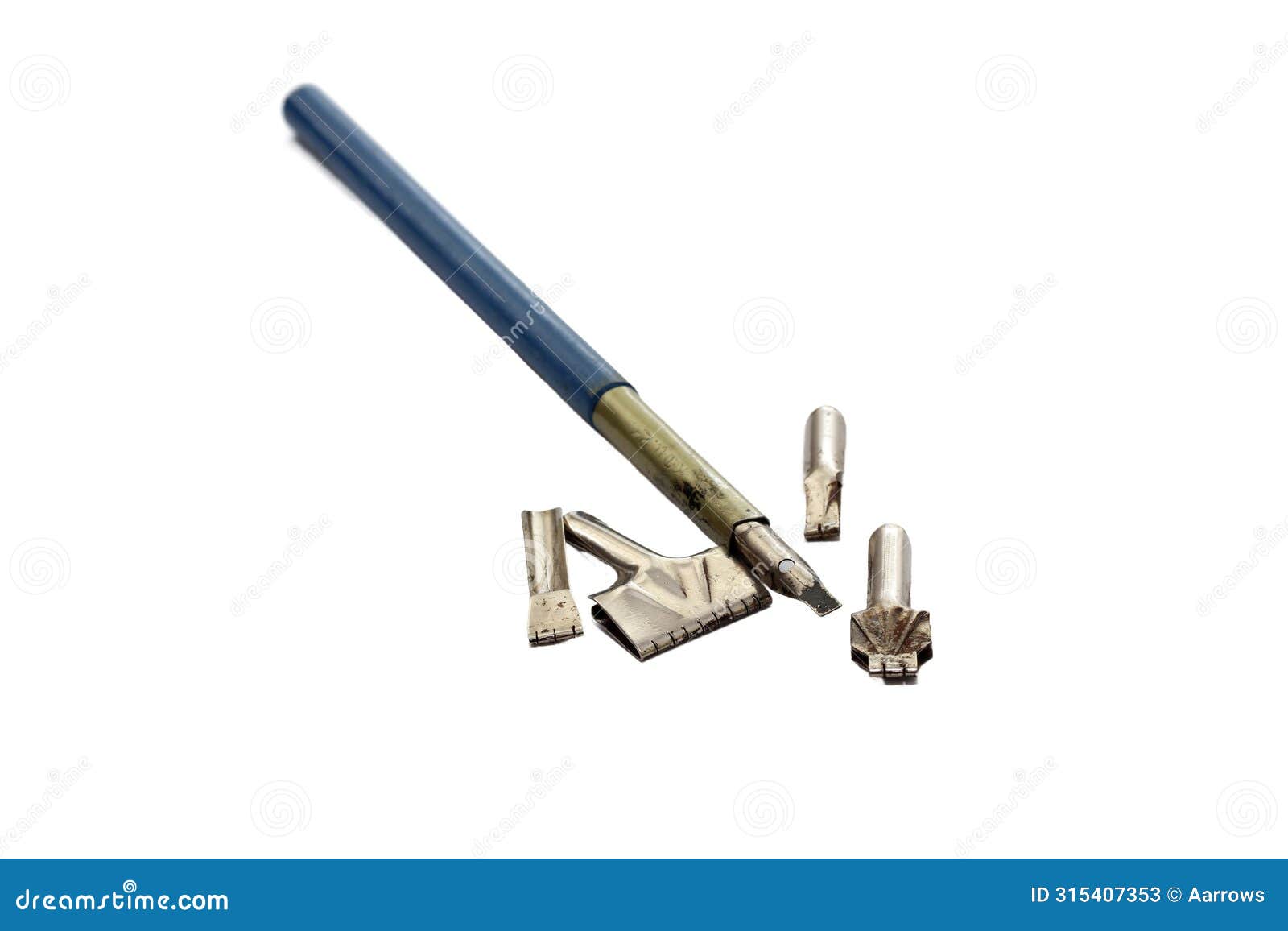 Calligraphy Pens and Pens Isolated on White Background Stock Image ...