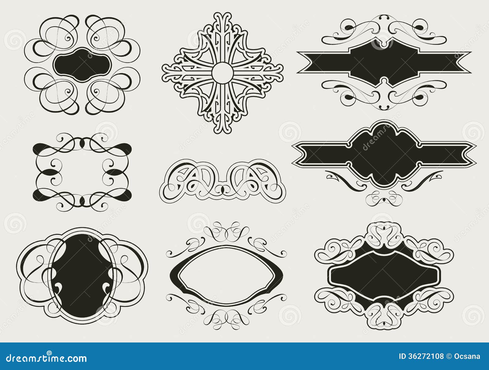 Calligraphy Set stock vector. Illustration of text, emblem - 36272108