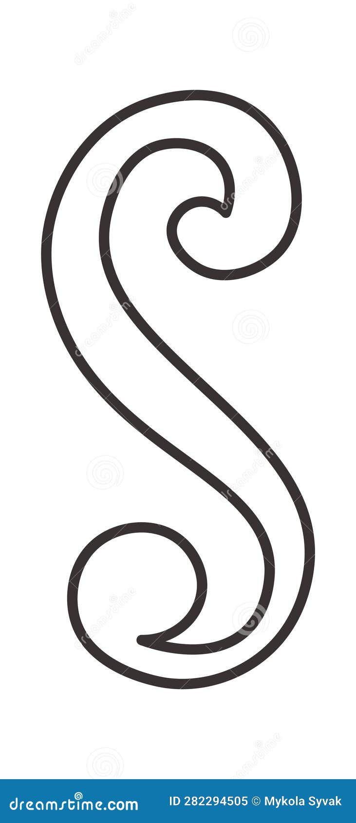 Calligraphy Sign Linear stock vector. Illustration of design - 282294505