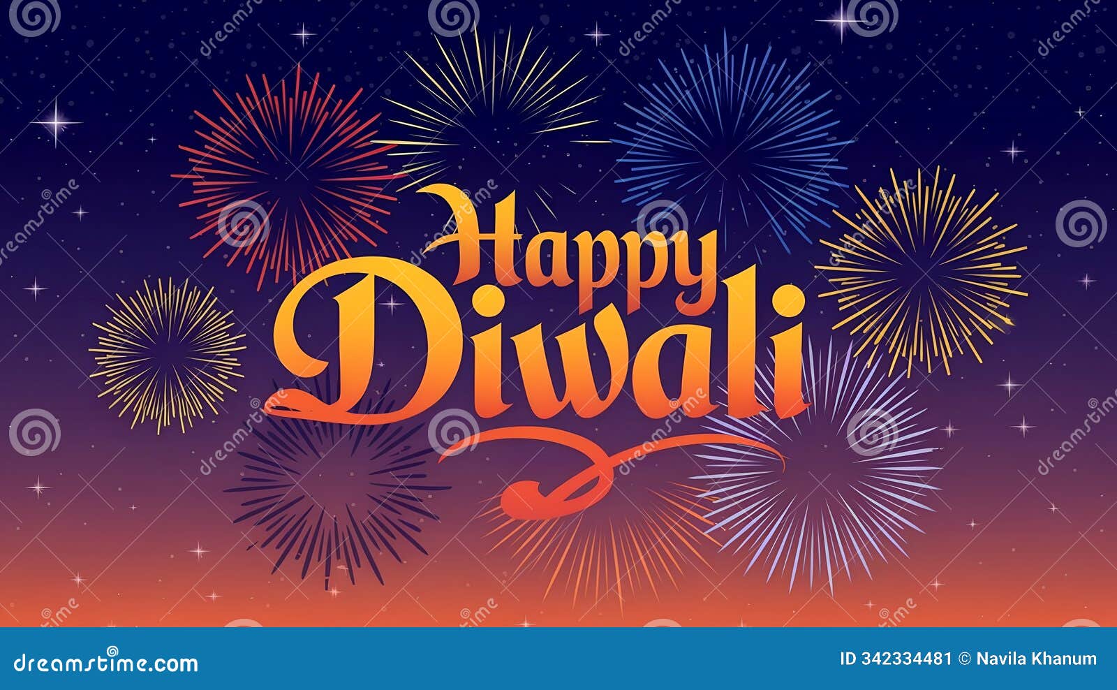 Calligraphy Style with Colorful Text " Happy Diwali" . White Background ...