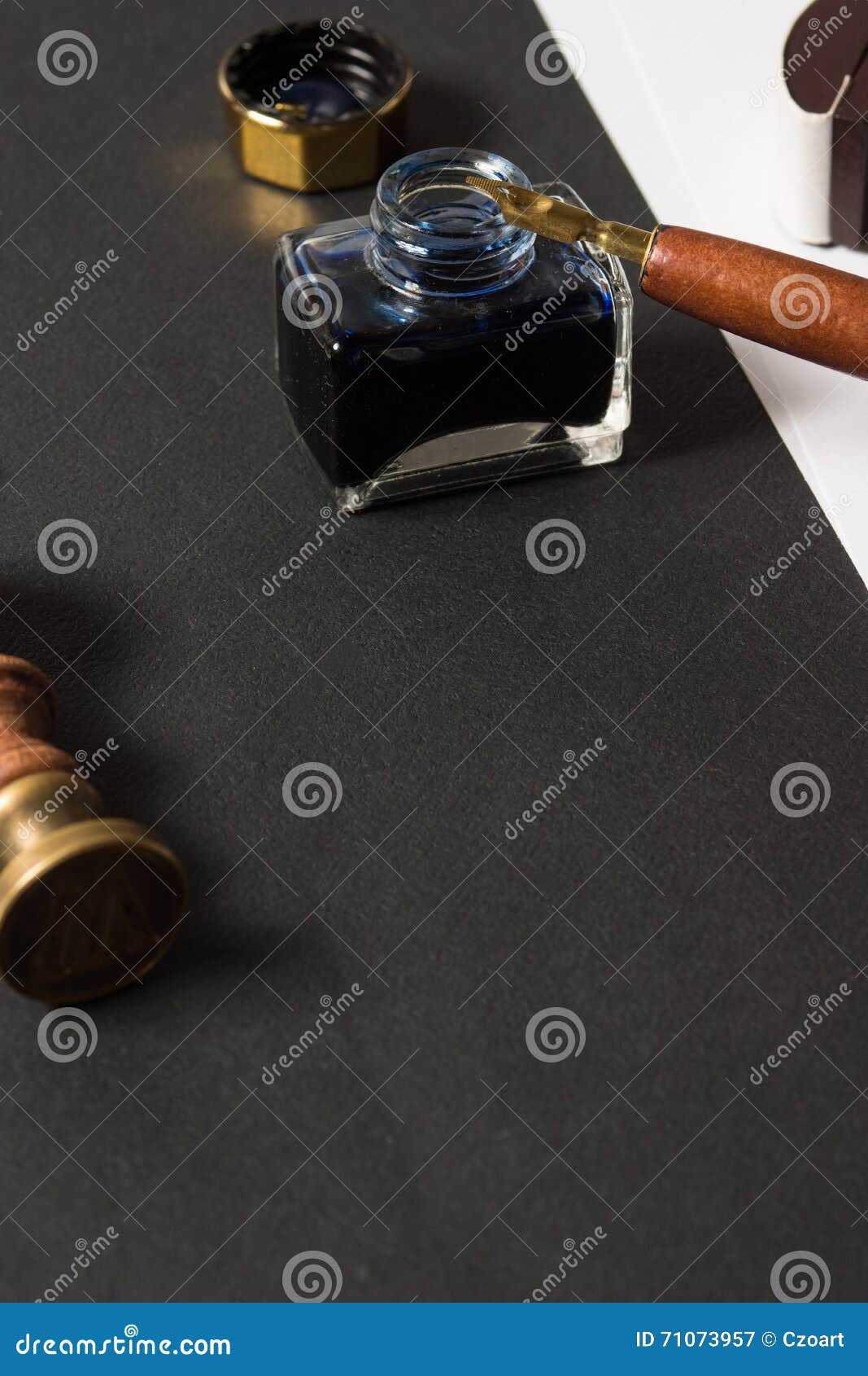 Calligraphy utensils. stock image. Image of study, retro - 71073957