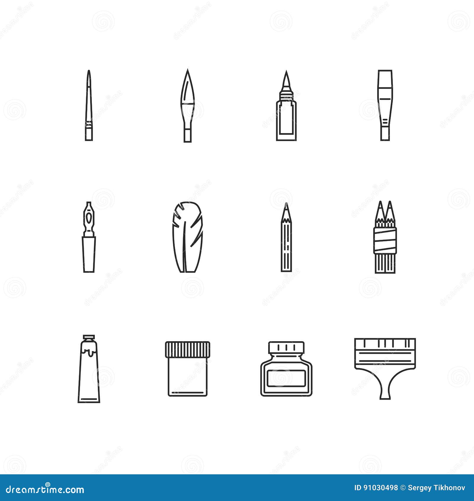 Calligraphy Vector Icon Set Stock Vector - Illustration of arrowsign ...
