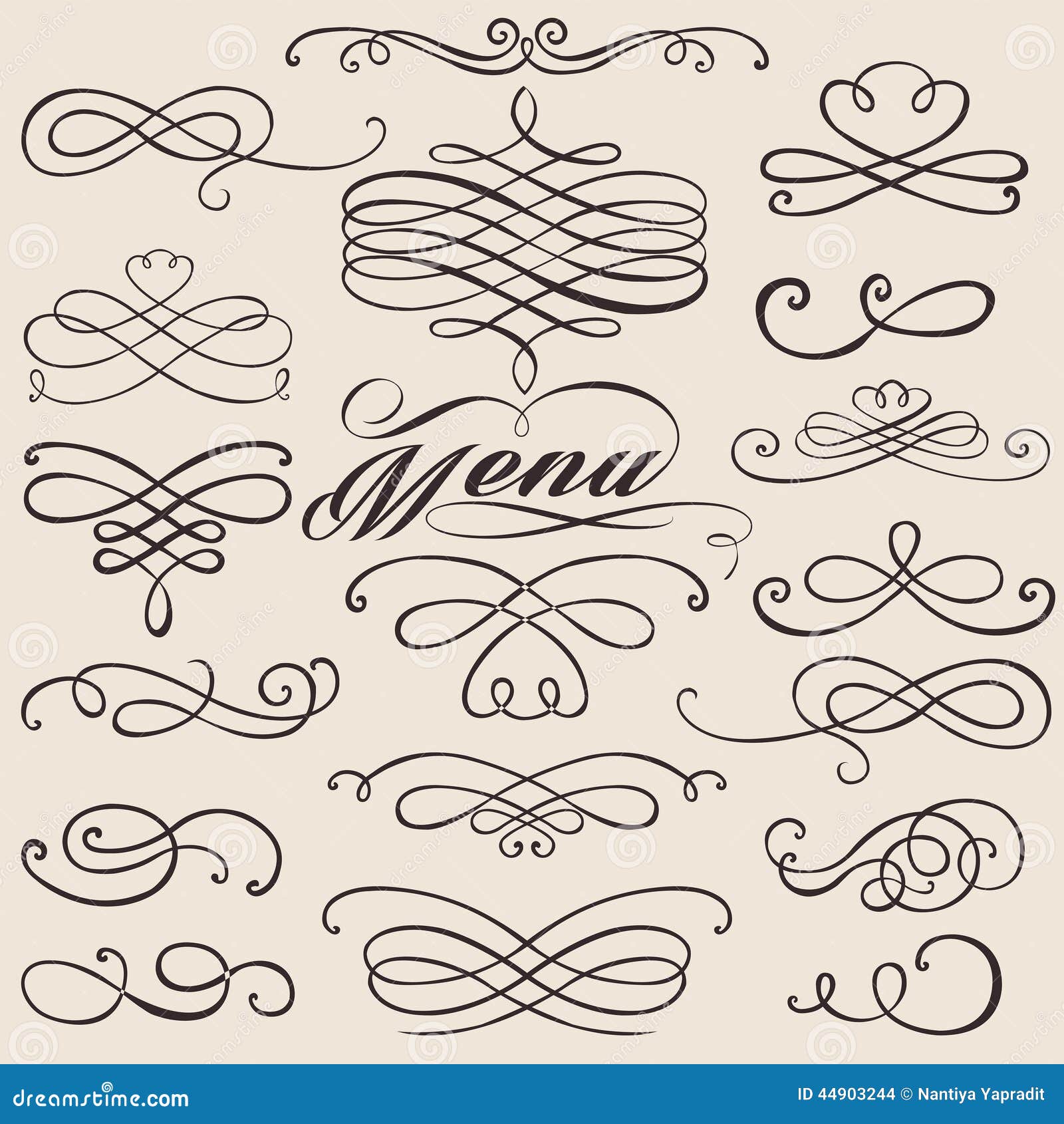 Vintage Calligraphy Alphabet Stock Photo | CartoonDealer.com #48604212