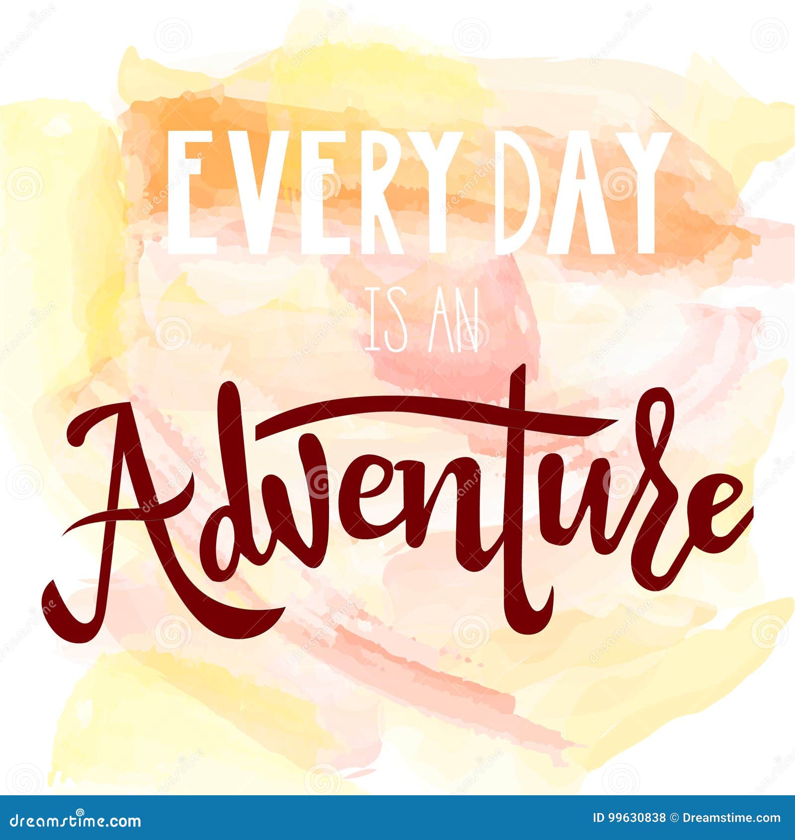 Calligraphy Every Day is an Adventure Stock Vector - Illustration of ...
