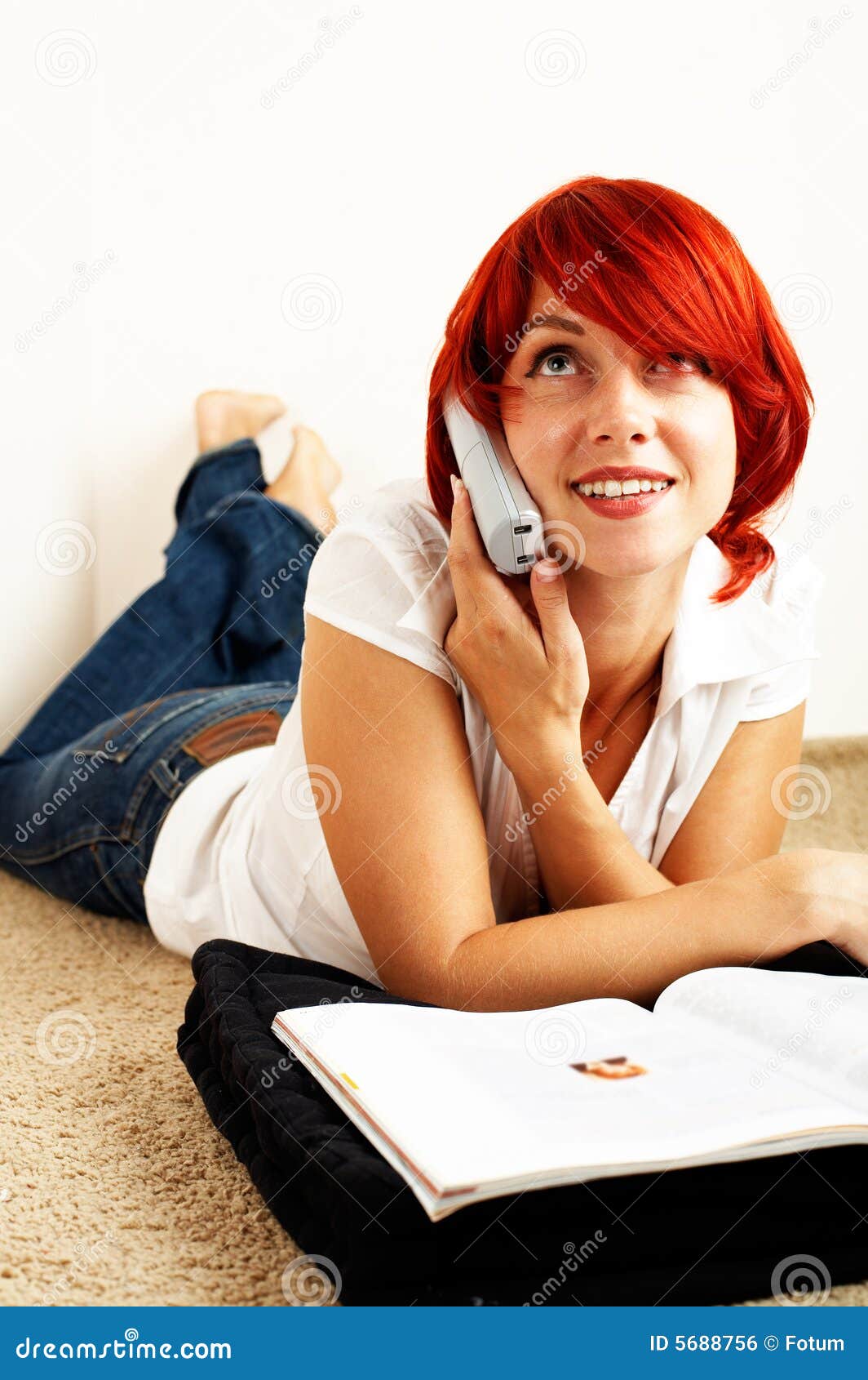 Calling stock photo. Image of calling, caucasian, carefree - 5688756