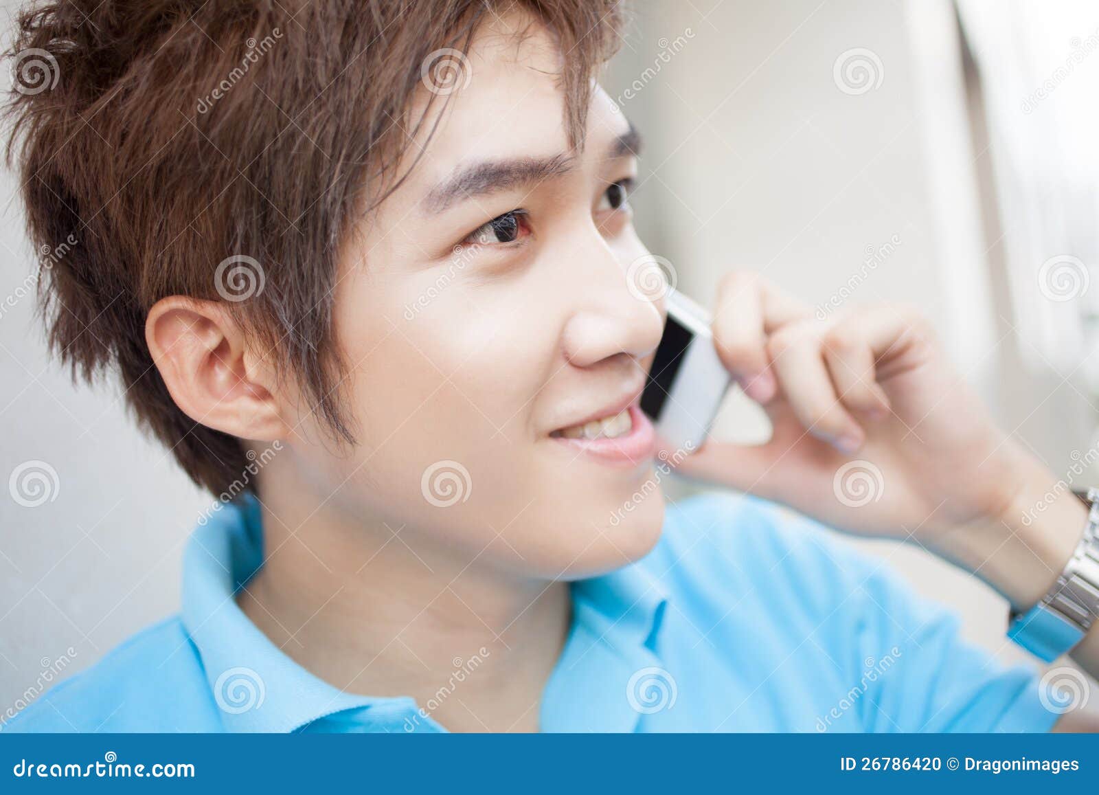 Calling boy stock photo. Image of cell, modern, holding - 26786420