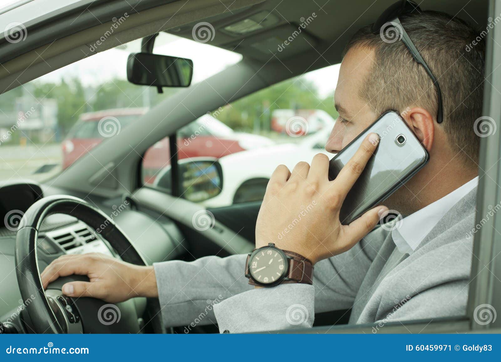 Calling in the Car stock image. Image of lifestyles, domestic - 60459971