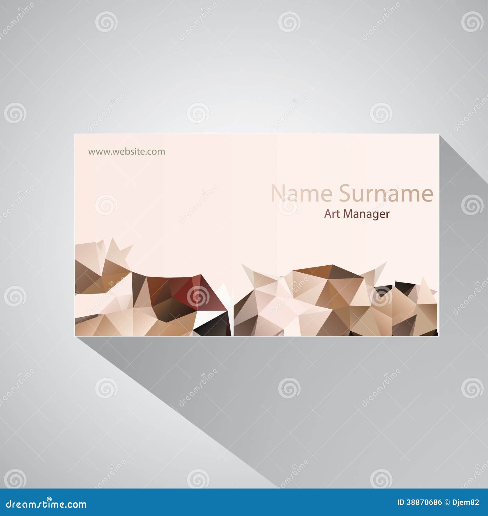 Calling Card of Art Manager. Stock Illustration - Illustration of card ...