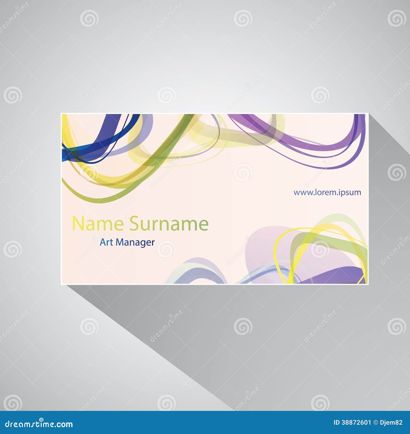 Calling Card of Art Manager. Stock Illustration - Illustration of ...