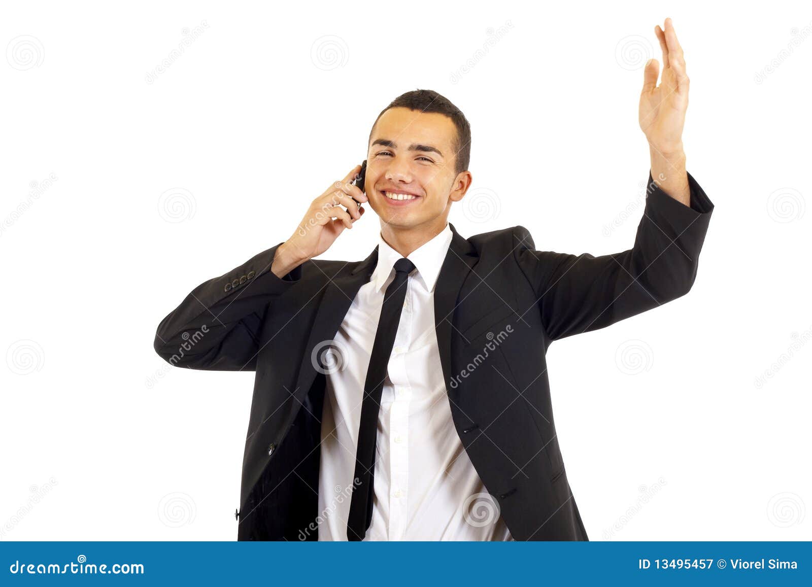 Calling with cellphone stock image. Image of face, gesture - 13495457