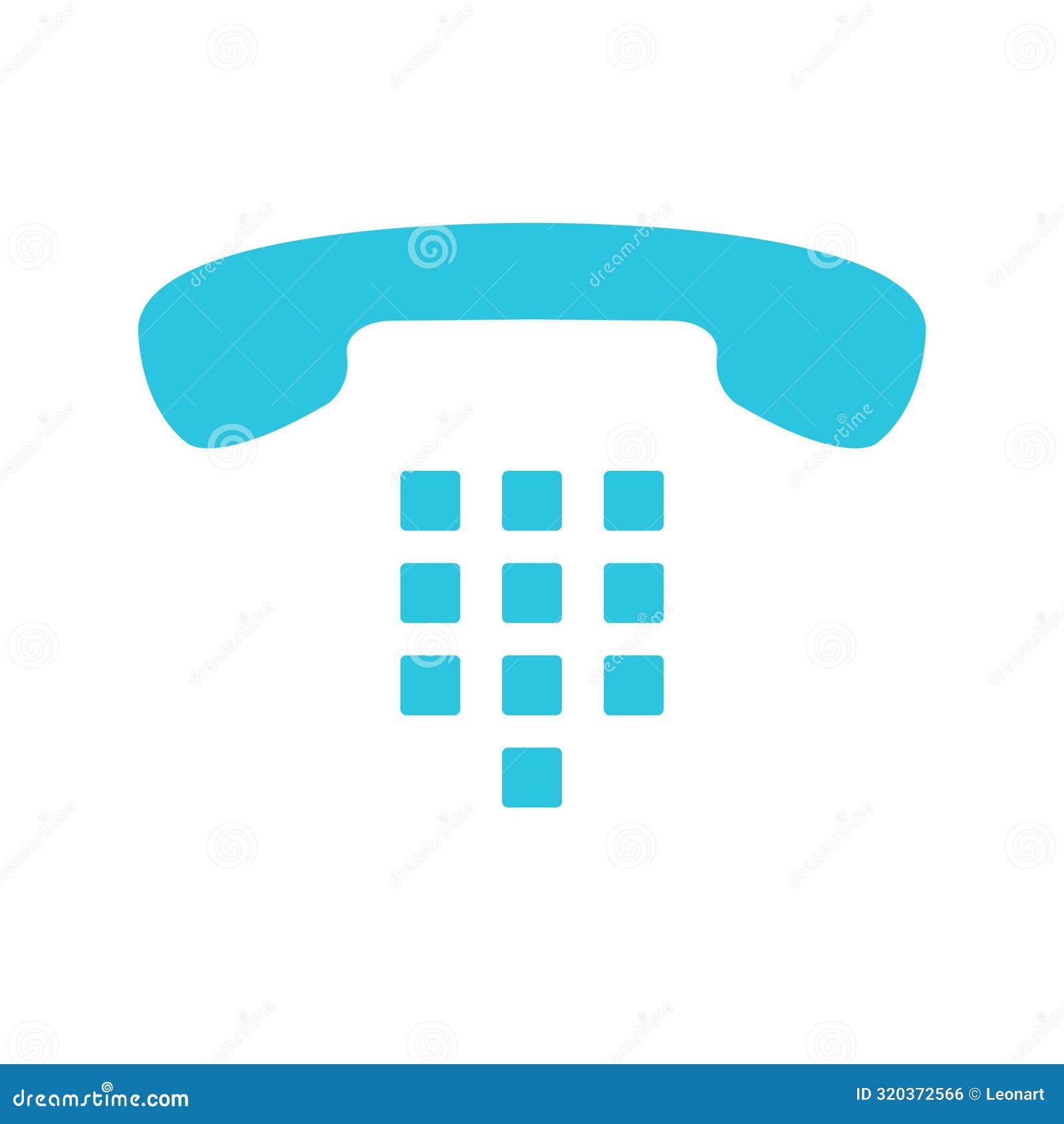 Calling Dial Number Pad Icon Isolated on White Background. Stock Vector ...