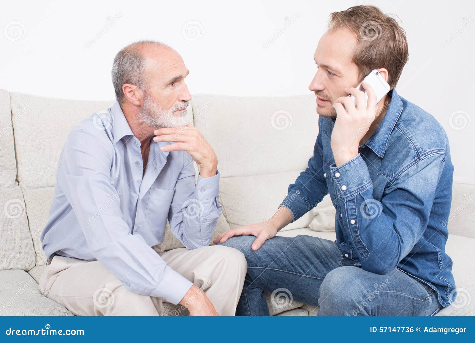 Calling the family stock photo. Image of looking, together - 57147736