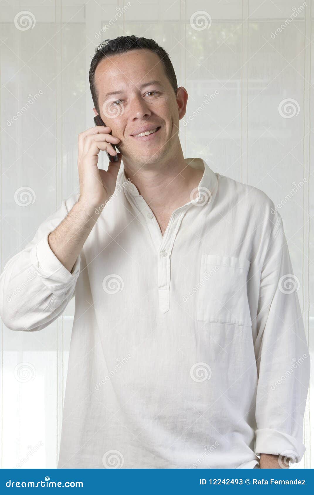 Calling a friend stock image. Image of phone, looking - 12242493