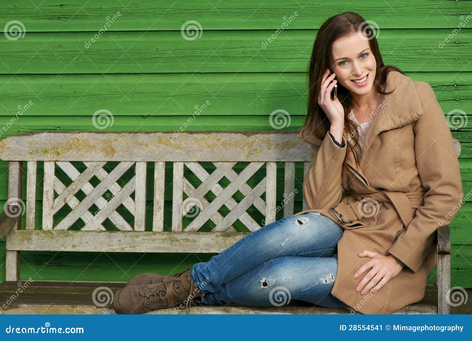Calling Friends on Mobile Phone Stock Image - Image of american, autumn ...