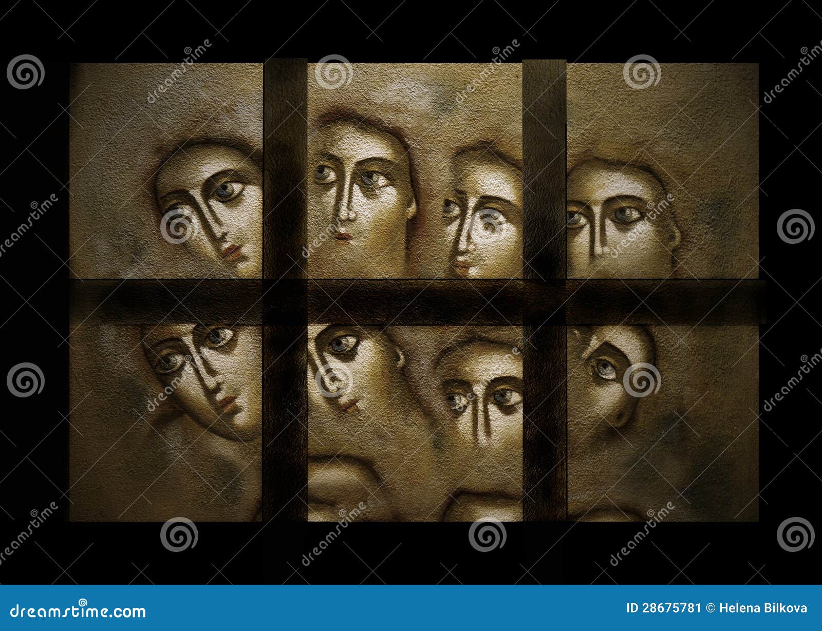 Calling for Help Faces Window Stock Image - Image of jail, faces: 28675781