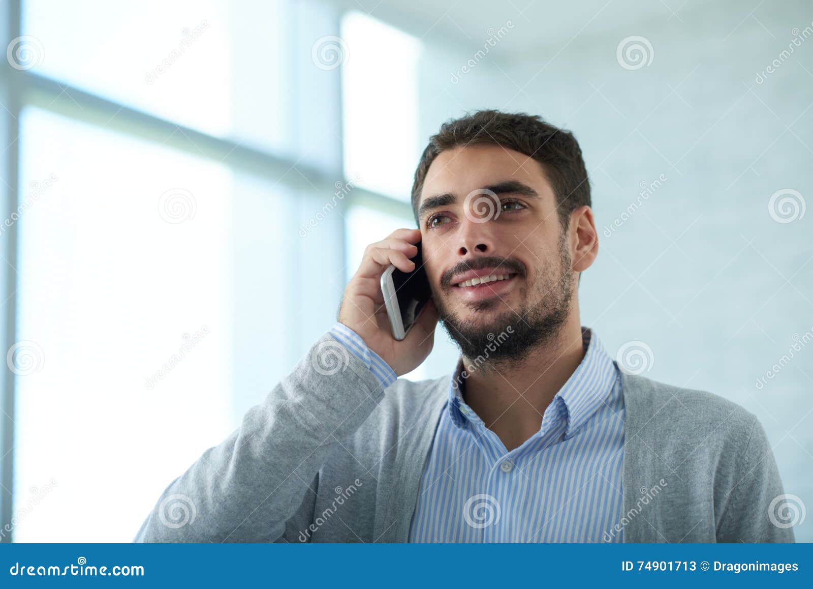 Calling man stock image. Image of stubble, businessman - 74901713