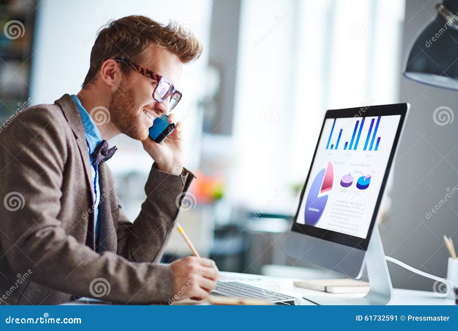 Calling and networking stock image. Image of businessman - 61732591