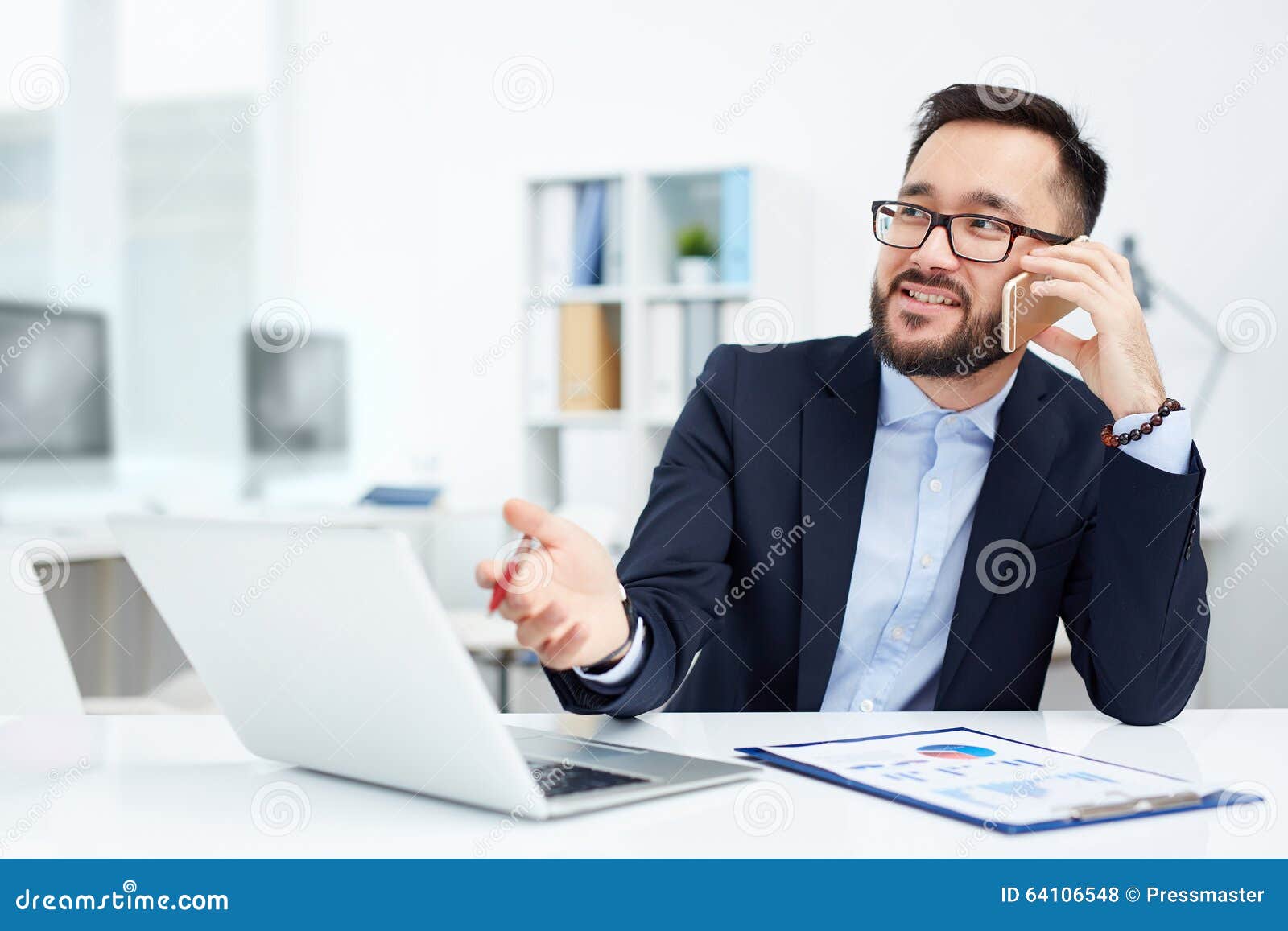 Calling in office stock photo. Image of happy, talking - 64106548